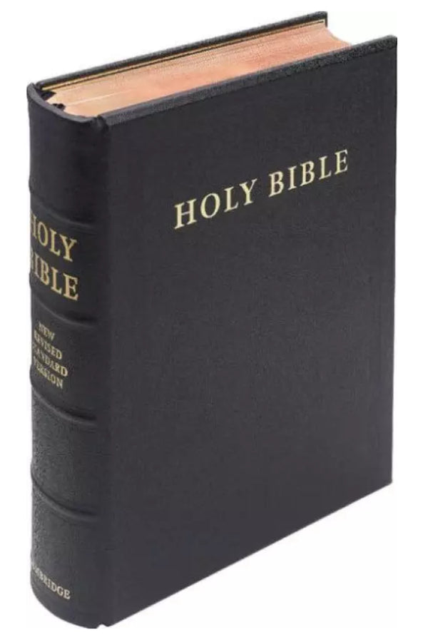 NRSV Lectern Bible Anglicised: Black, Goatskin – Oasis Christian Bookshop